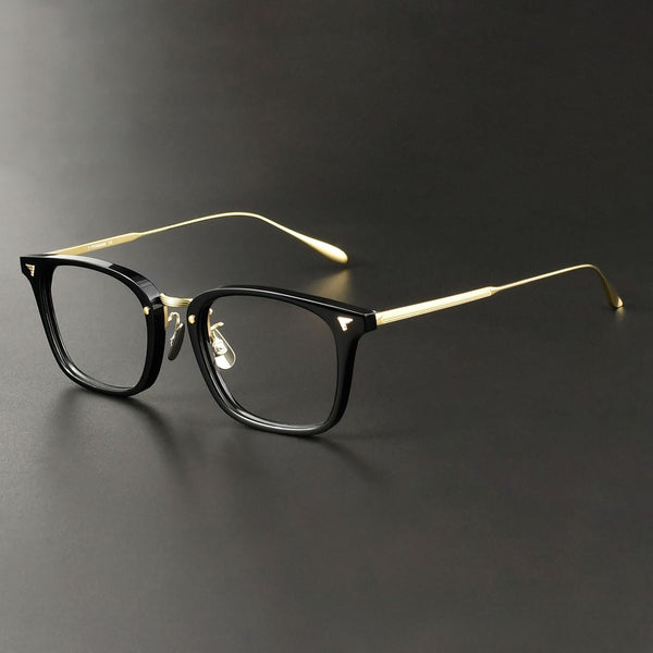 Yanko Retro Rectangle Titanium Glasses Frame – Charmoo
