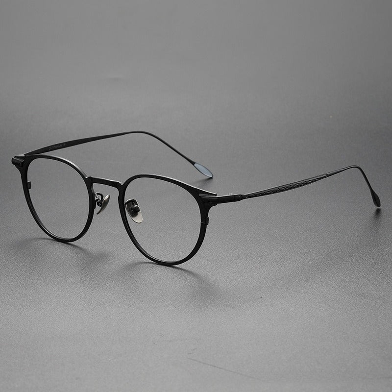 North Ultra-light Pure Titanium Vintage Round Eyeglasses Frame – Charmoo