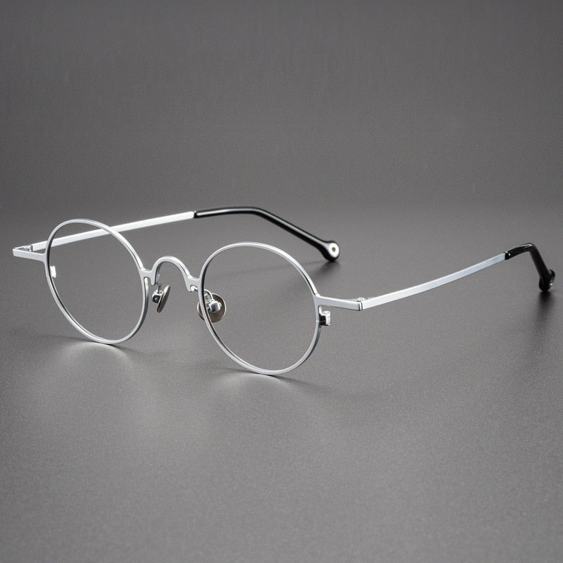 Briar Titanium Vintage Round Eyeglasses Frames – Charmoo