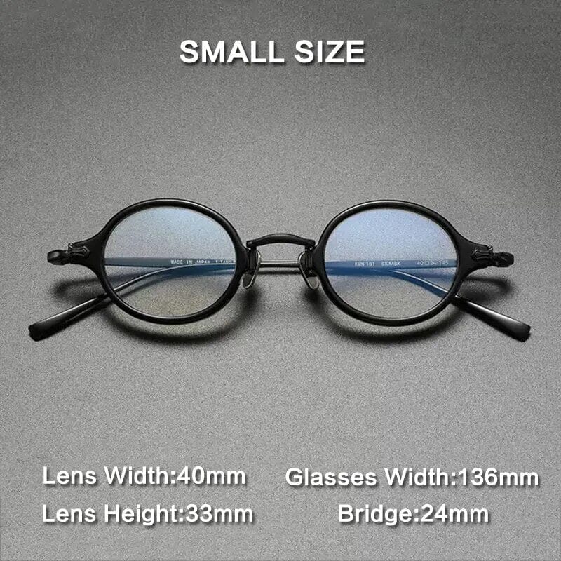 Drew Round Titanium Glasses Frame – Charmoo