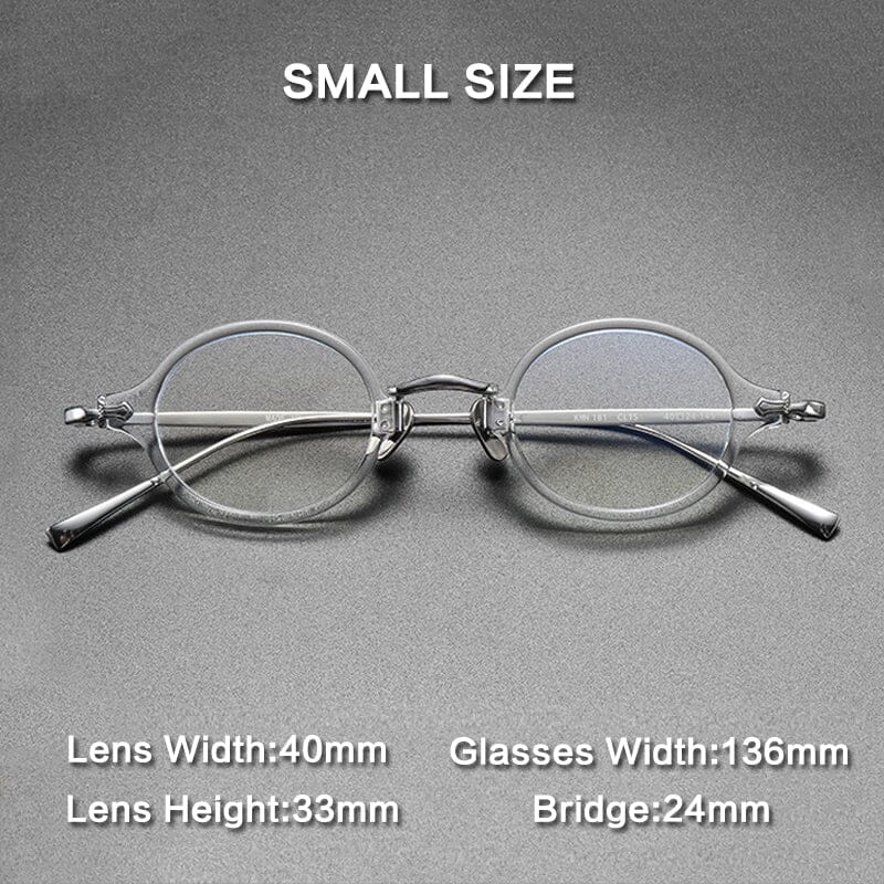 Drew Round Titanium Glasses Frame – Charmoo