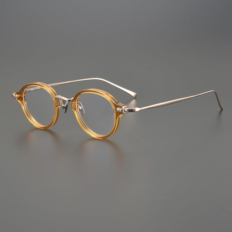Drew Round Titanium Glasses Frame – Charmoo